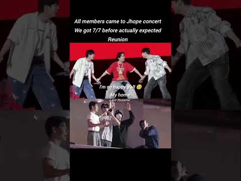 7/7 BTS members at Jhope concert π₯Ί . We get Ot7 y'all #bts #btsisback #btsis7 #hosek #ot7 #HOS