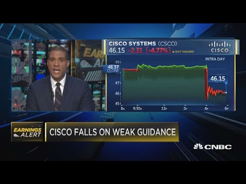 Cisco plunges on weak guidance