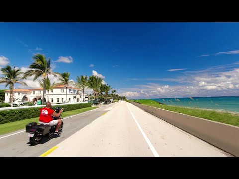 Scenic Driving from Around Delray Beach, Florida to Palm Beach Florida