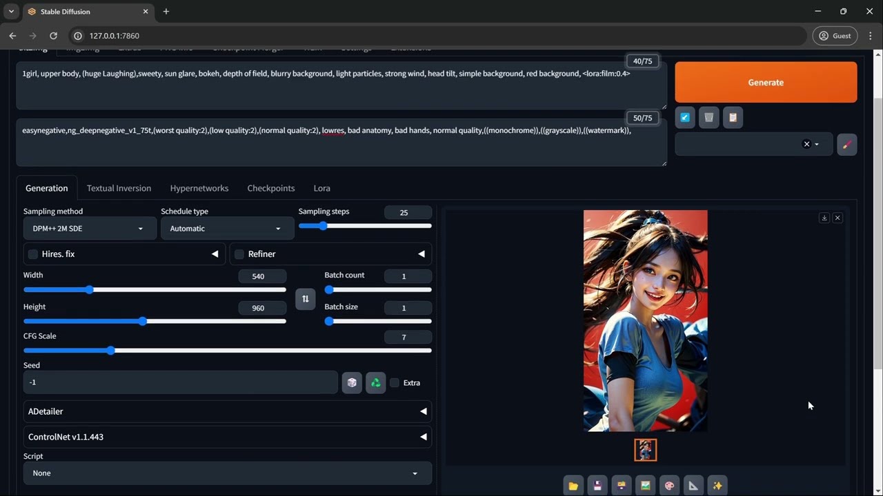 Add delete button in Automatic1111 WebUI