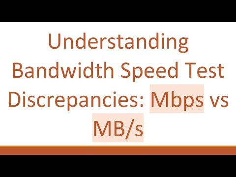 Understanding Bandwidth Speed Test Discrepancies: Mbps vs MB/s
