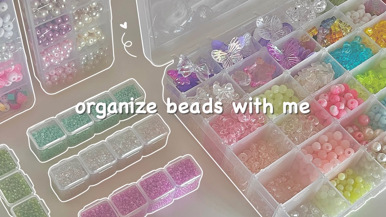 bead organizing asmr 🍡 | cute haul ~ ₊˚✩⊹|