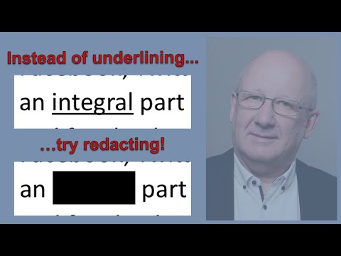 Dealing with unknown vocabulary 1: Instead of underlining, try redacting!