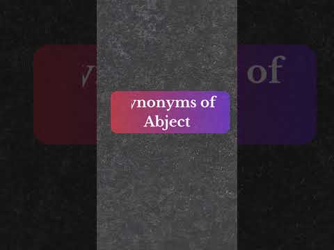 Synonyms of Abject... #synonyms #englishsynonyms #vocabulary #ytshortsvideo