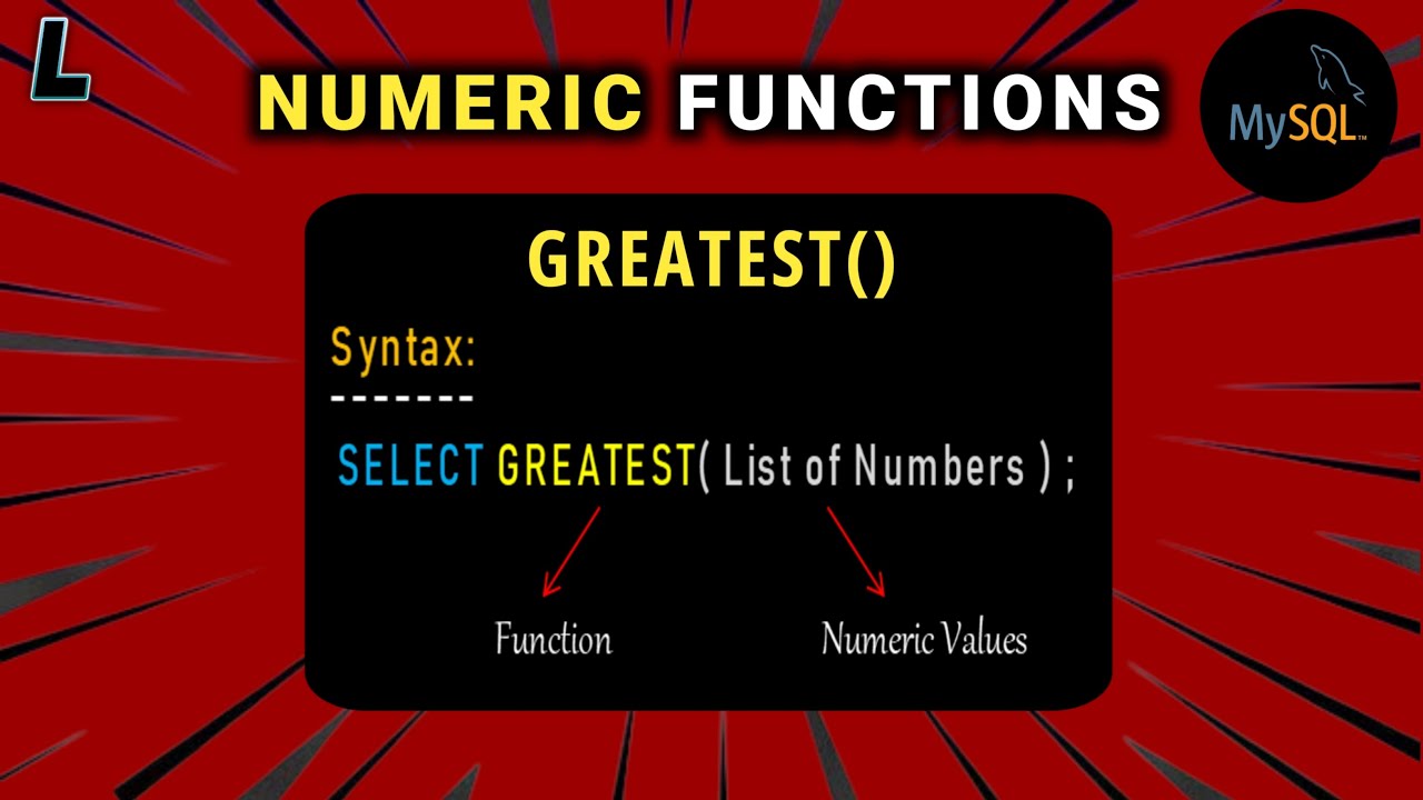 Numeric Functions in SQL | GREATEST Function | SQL Series: #23