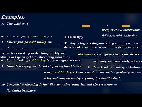 Idiom Go cold turkey Meaning and Example Sente