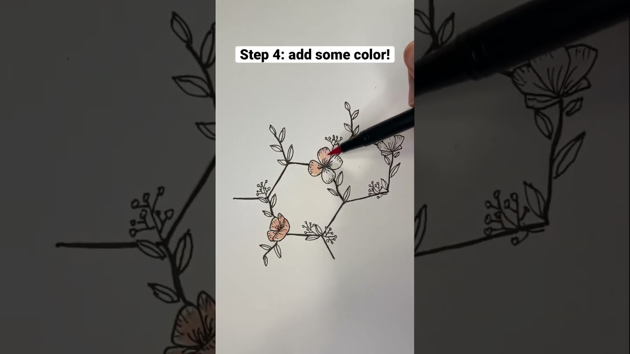How to Draw Molecule Art Caffeine Edition! | Art Tutorial  #easyart #easydrawing #bulletjournal