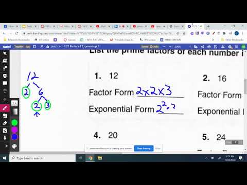 P 21 Factors and Exponents
