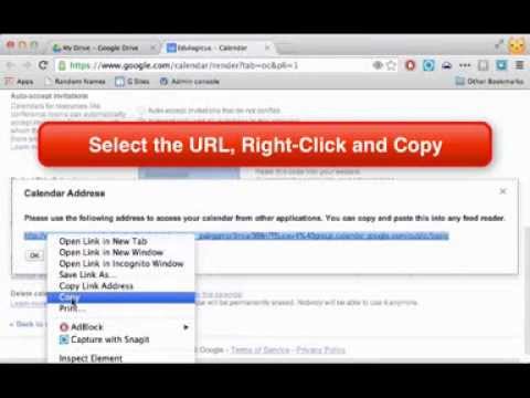 Get XML Feed URL for Google Calendar