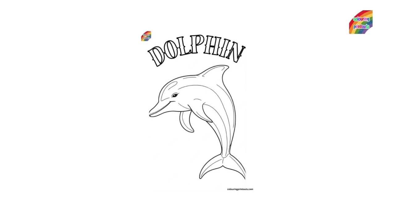 Dolphin Coloring Pages Free Printable