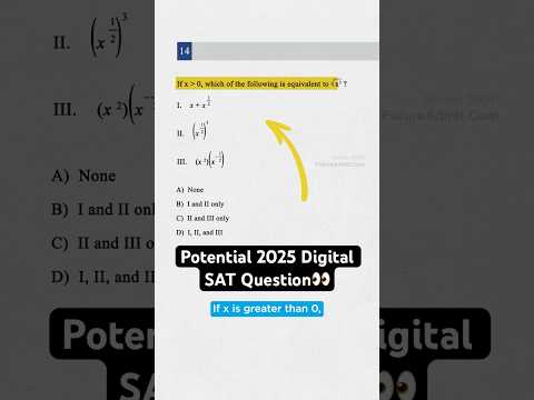 You may see this on the 2025 SAT🥶 #digitalsat
