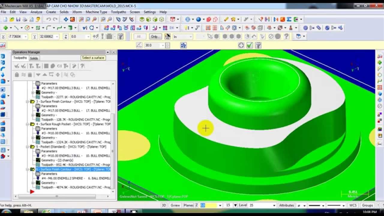 Mastercam tutorial : step 7