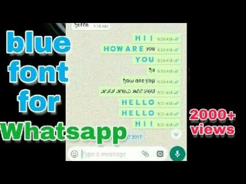how to send blue word and different fonts on whatsapp, facebook