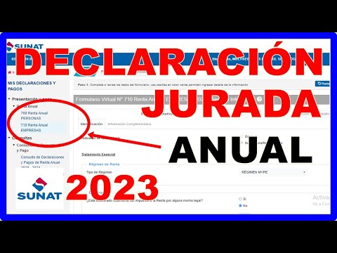 Como declarar tu DJ ANUAL 2023 ll Formulario Virtual 710 Sunat - Empresas