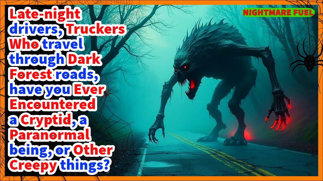 Night drivers, truckers, have you ever encountered a cryptid, a paranormal being, or creepy things?