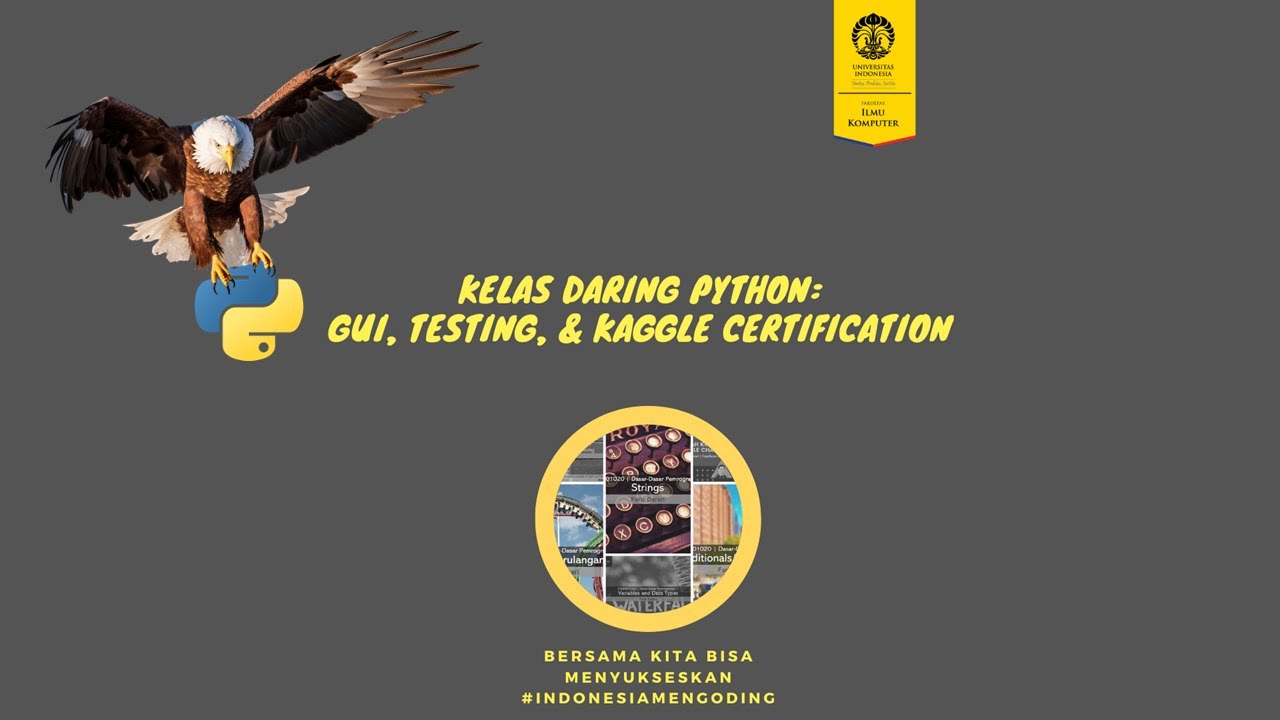 Kelas Daring Python - GUI, Testing, dan Kaggle Python Certification