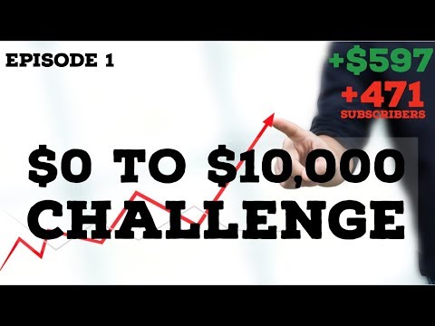 Robinhood App $0-$10,000 Investing Challenge Episode 1: Stock, ETF and Youtube Growth + Portfolio