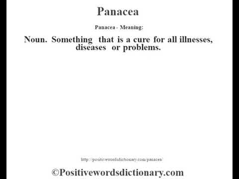 Panacea definition | Panacea meaning