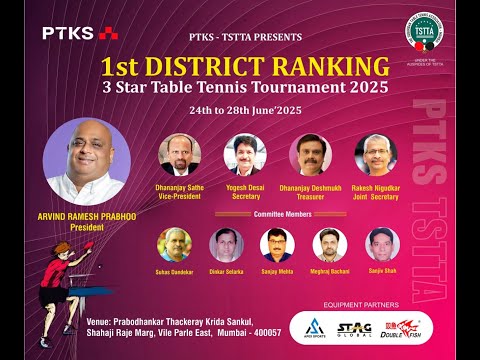 PTKS -TSTTA PRESENTS - 1st DISTRICT RANKING Tournament