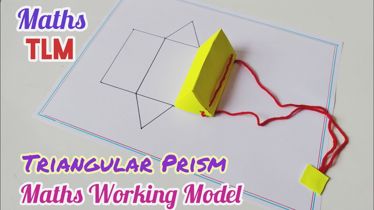 Triangular Prism Pull up Maths Working Model/ 3D Shape Maths Model/ Maths project #mathsworkingmodel