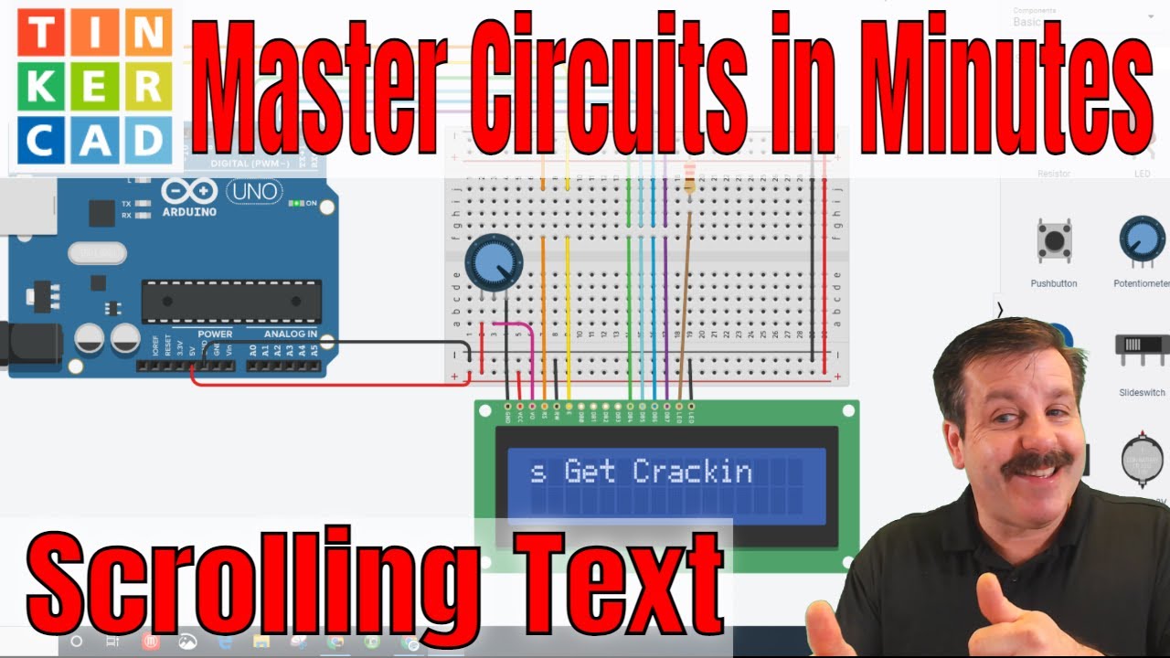 Solved! Scrolling Text for the Tinkercad Circuits LCD in Minutes