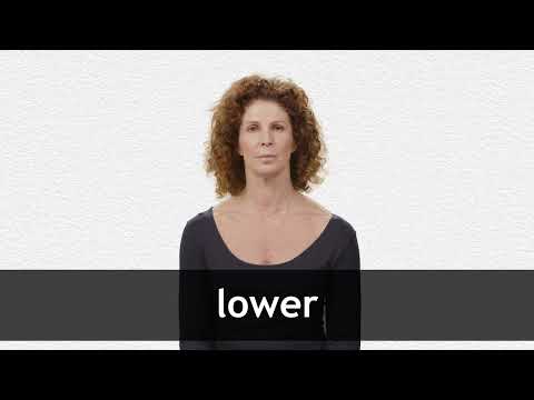 How to pronounce LOWER in American English
