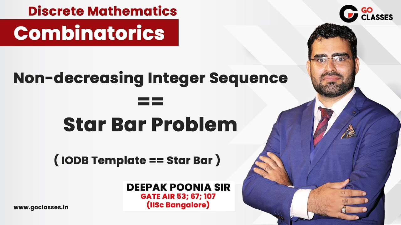 Lecture 20E - Non-decreasing Integer Sequence - IODB Template | Combinatorics | Discrete Mathematics