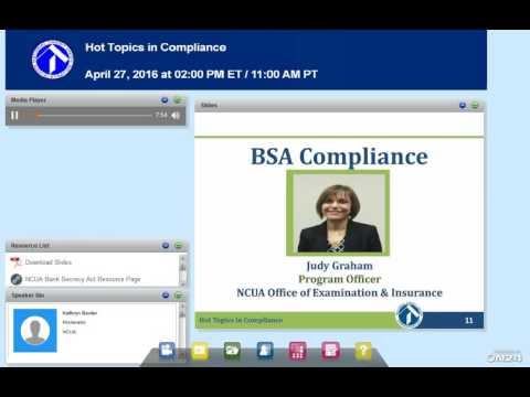 NCUA Webinar: Hot Topics in Compliance (4/27/16)