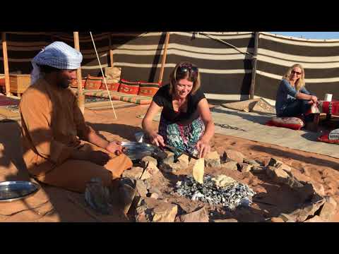 24 hours in the desert – making bread over a fire – Wish You Were Here