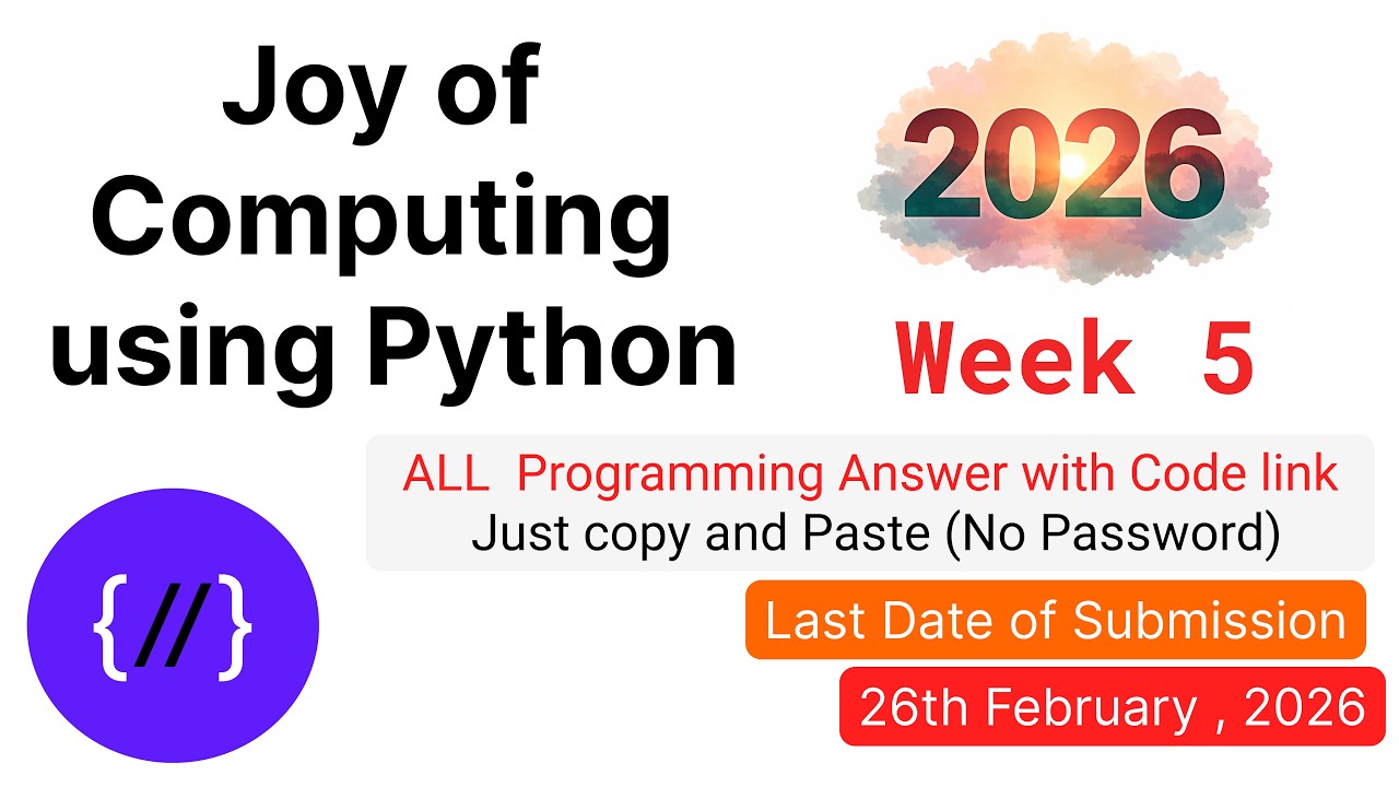 NPTEL Joy of Computing Using Python Week 5 🔥 All Programming Solutions + Code Link (2026)