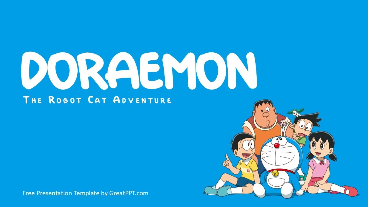 Free Doraemon PowerPoint Template & Google Slides Theme by GreatPPT
