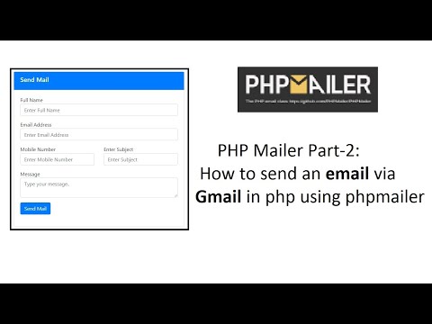 Learn PHP Mailer Part 2 How to send an email via Gmail in php using ...