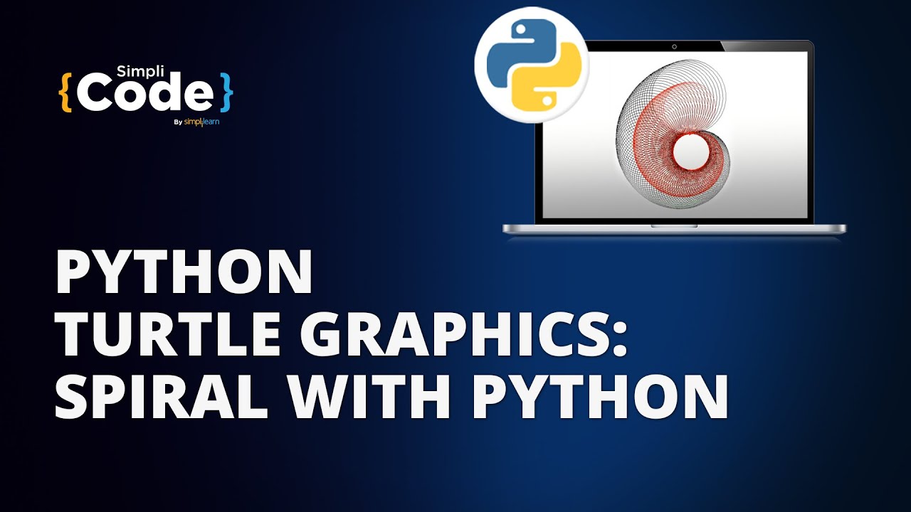 Python Turtle Graphics: Spiral With Python | Python Turtle Graphics Tutorial | #Shorts | Simplicode