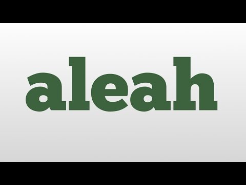 aleah meaning and pronunciation