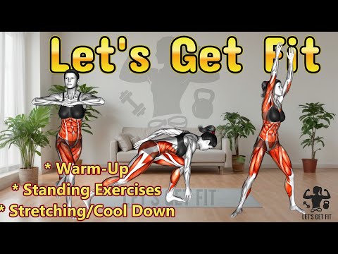 🔥Full Body Standing Workout Routine with Warm-up & Stretches No. 4 – Burn Fat at Home!🔥