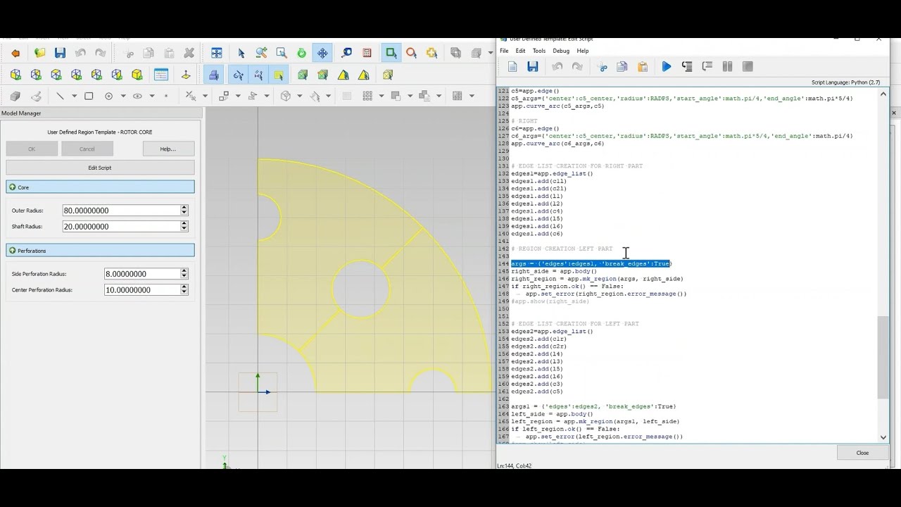 Creating a Geometry Using Template (Python)