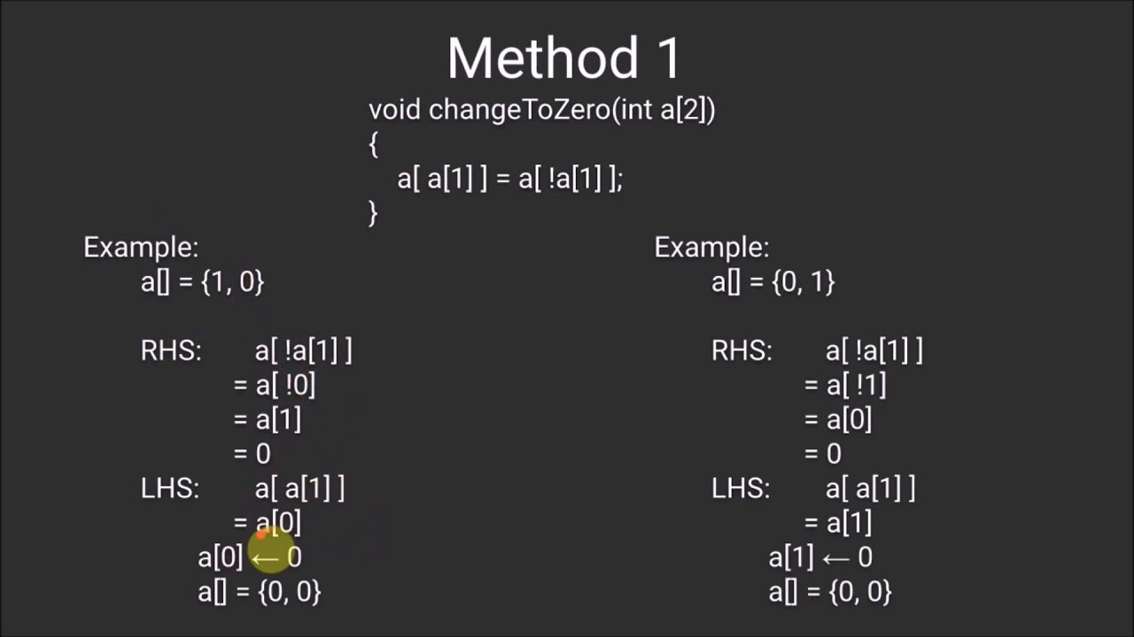 A boolean array puzzle | Bit Algorithms | GeeksforGeeks