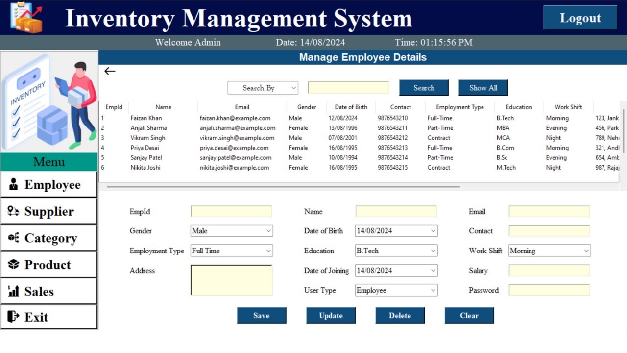 2. Inventory Management System with Python Tkinter & MySQL: Building the Employee Details GUI