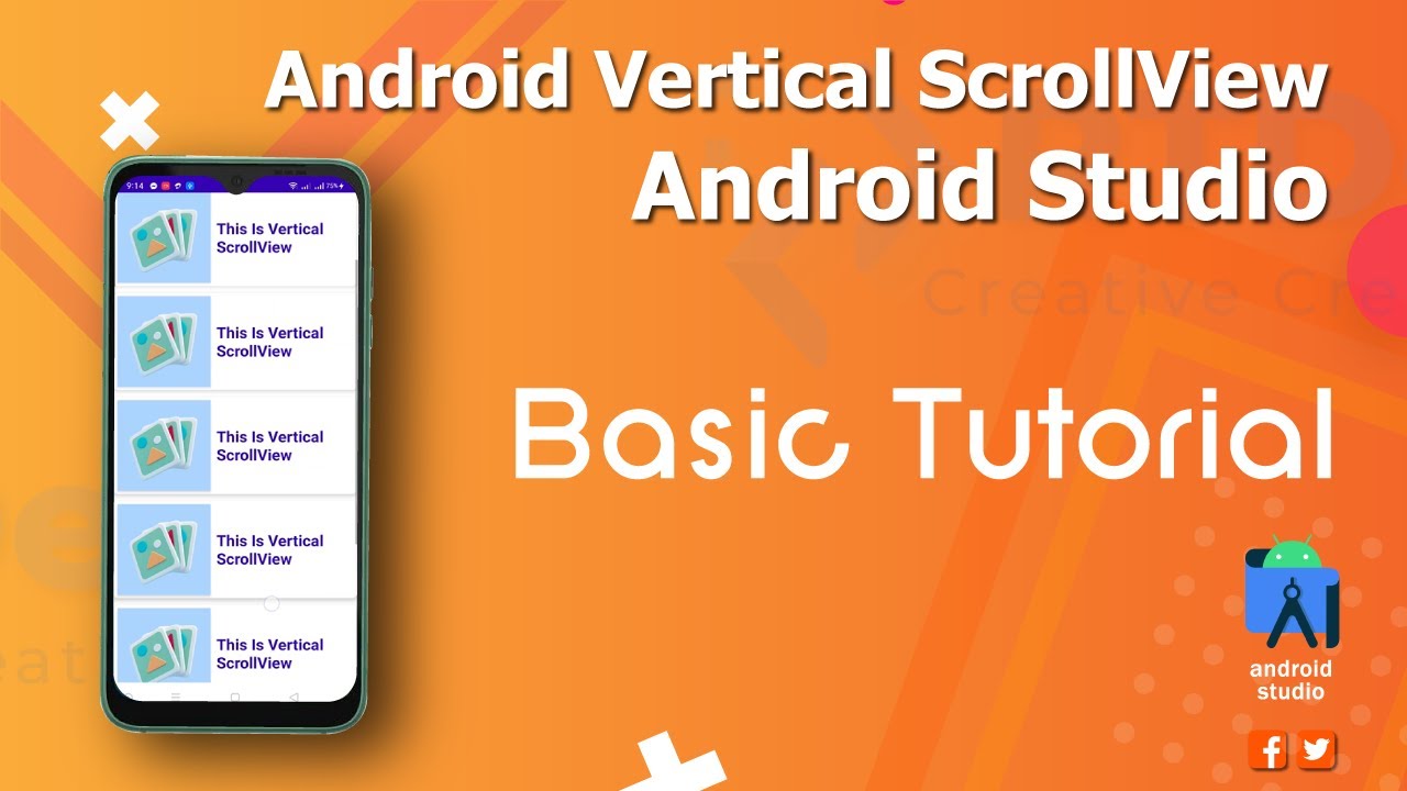 Android Virtical ScrollView Tutorial Example - Android Studio Tutorial
