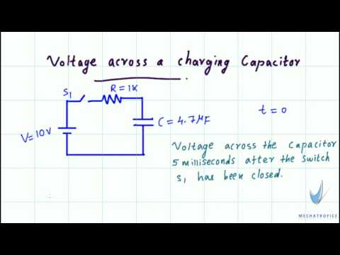 Calculate voltage across a capacitor during charging