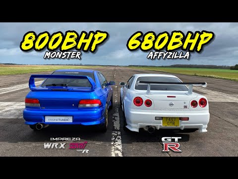 800 HP Subaru Impreza WRX STi Faces 680HP Nissan R34 GT-R, It Doesn't ...