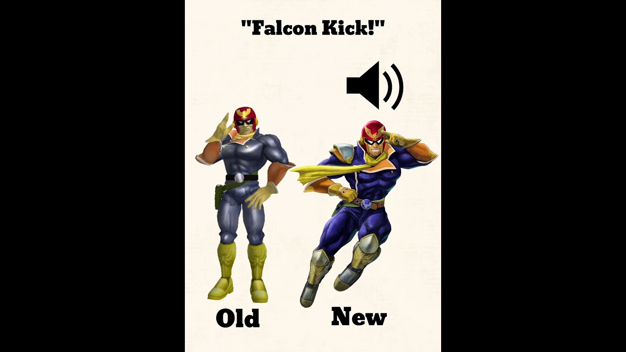 Captain Falcon Voicelines Then Vs Now #smashultimate # #smashbros #captainfalcon