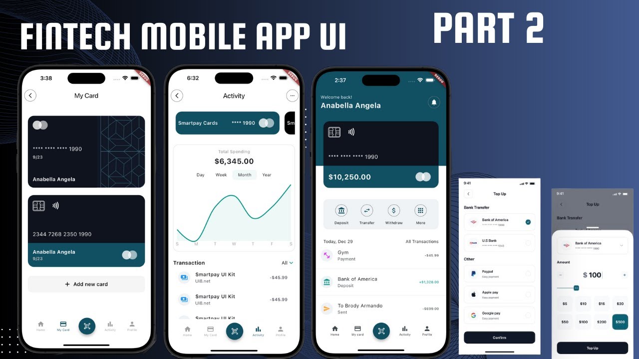 Master Flutter UI | Let's Build Fintech Mobile App (Part 2) - Building the Credit Card Page