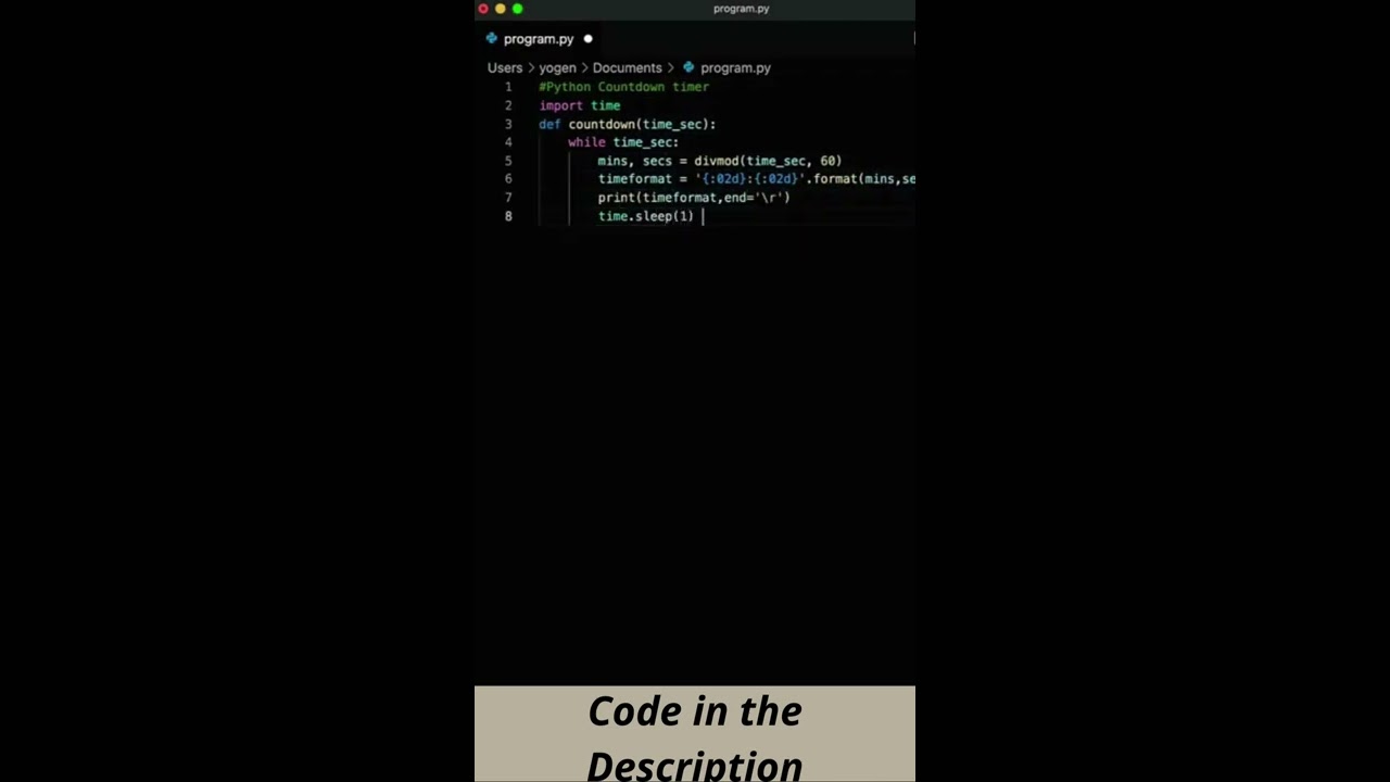 How to make a countdown timer in Python with Source code | Code with Mudassir