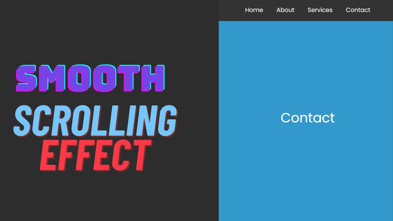 Smooth scroll effect using HTML and CSS | Scroll Effect | Lexical Programmer