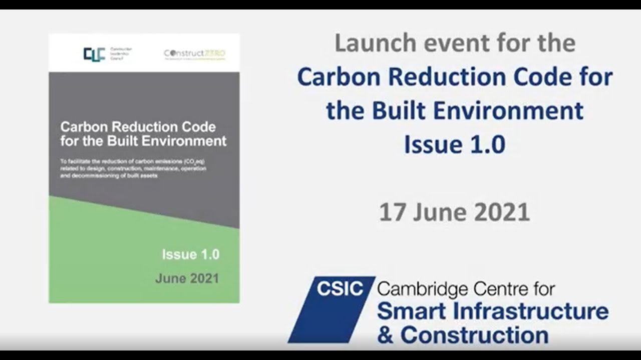 Carbon Reduction Code Launch - June 2021