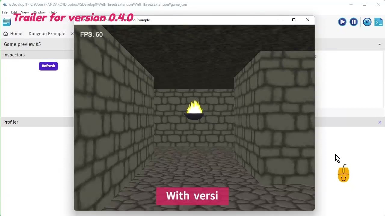 Trailer for version 0.4.0. 3D extension for GDevelop.