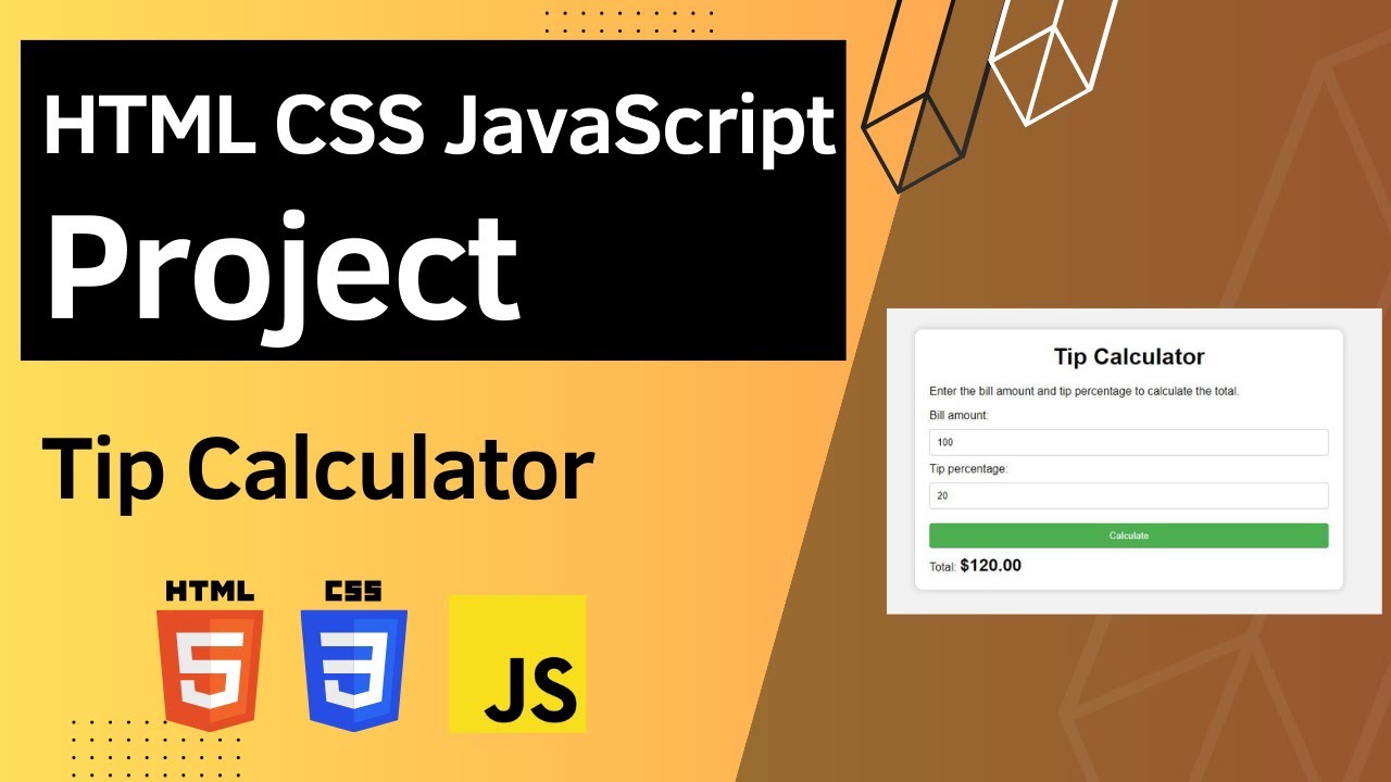 HTML CSS JavaScript Project - Tip Calculator