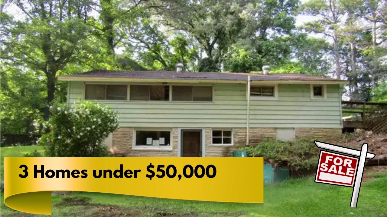 3 Homes for sale under $50,000