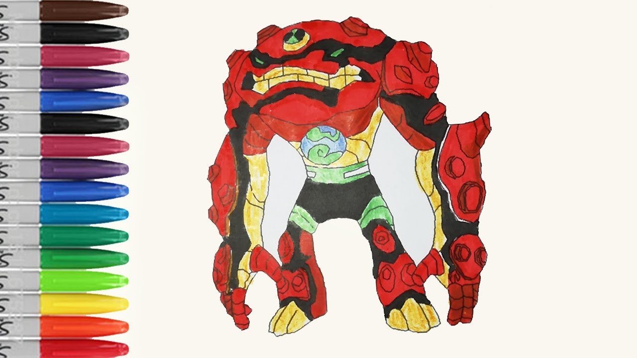 Gravattack is Standing Coloring Pages Ben 10 Omniverse SAILANY Coloring Kids